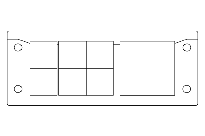 EMC-KEL | Split EMC cable entry frames for shielding cables with connectors